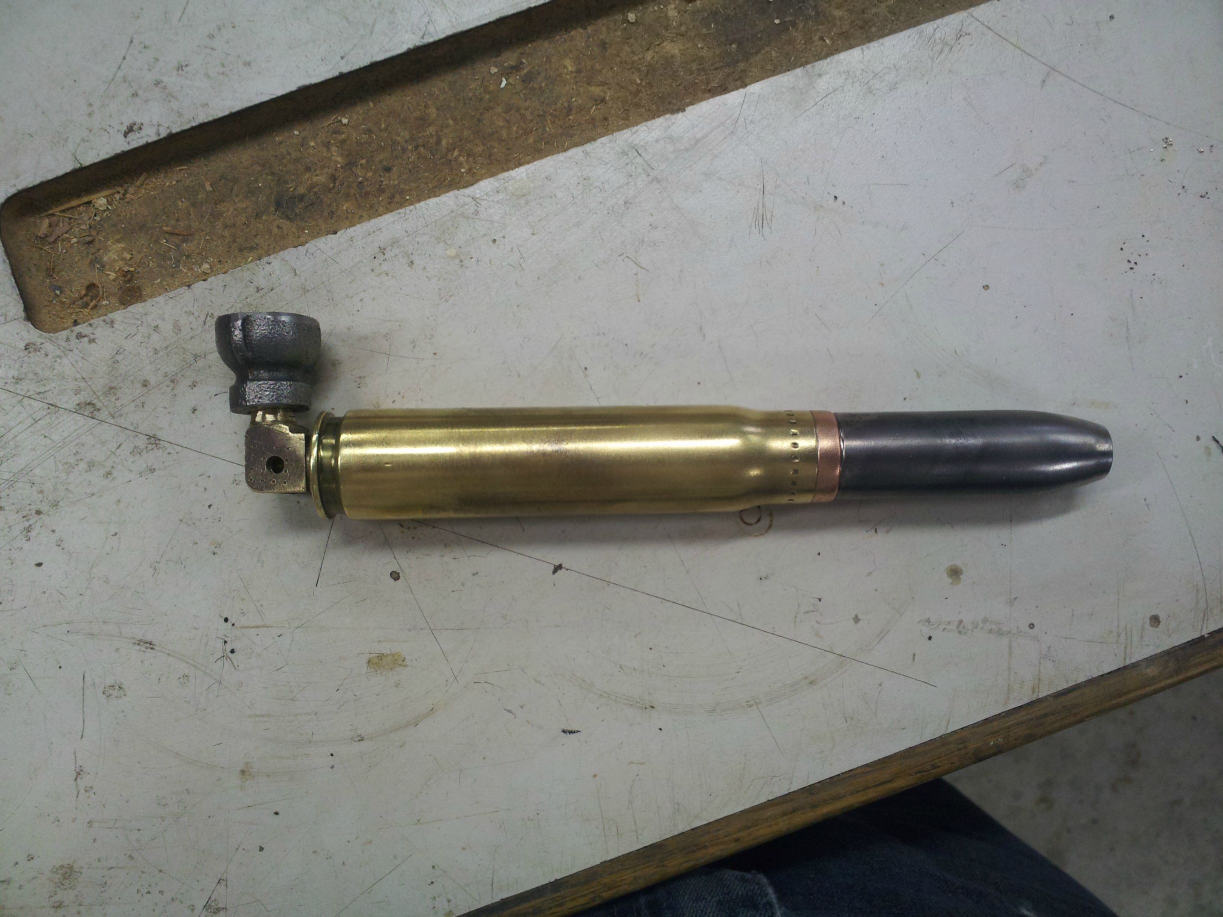 My first bowl made from a 20mm artillery shell. | Scrolller