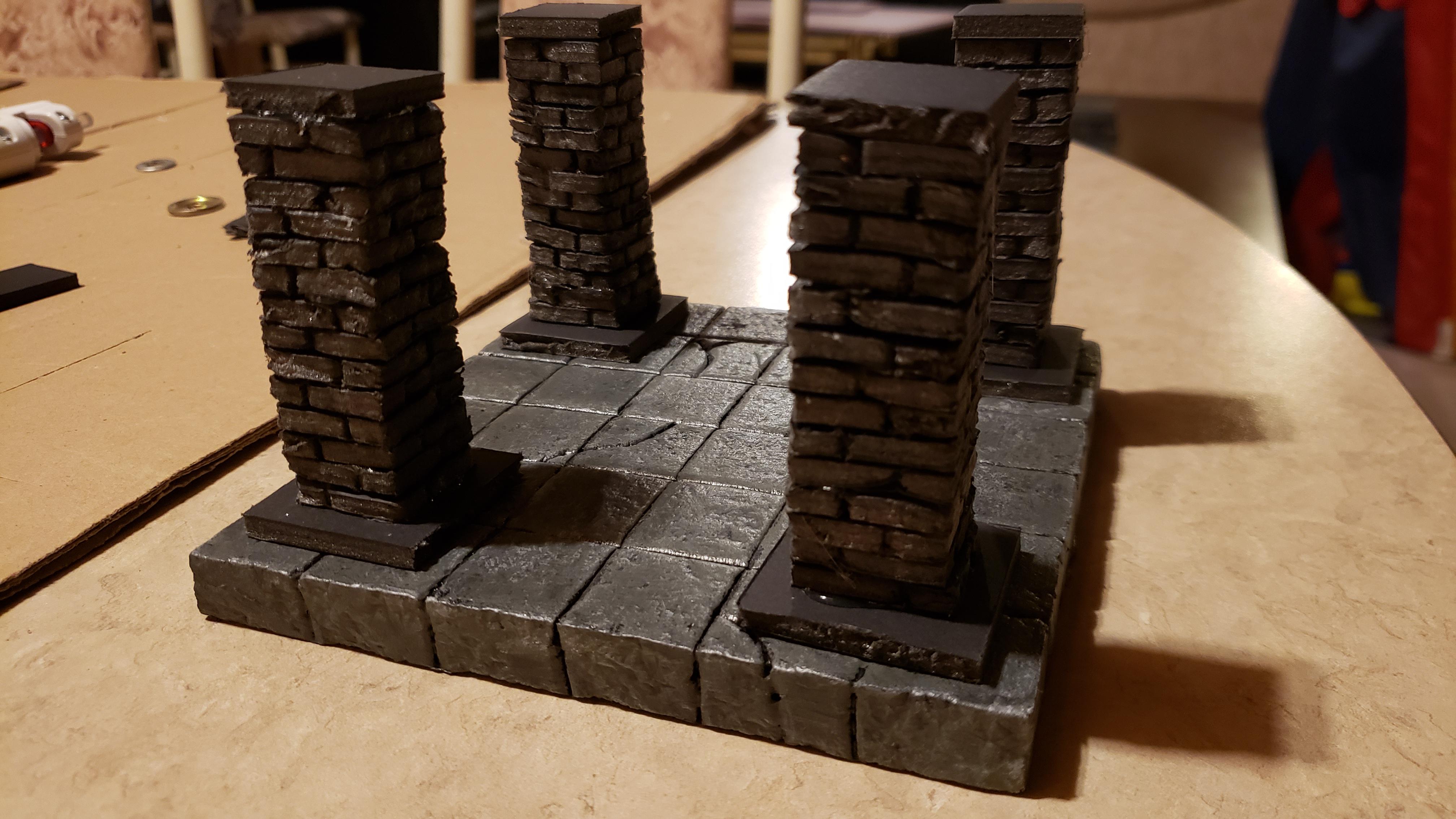 My first dungeon tiles and pillars | Scrolller