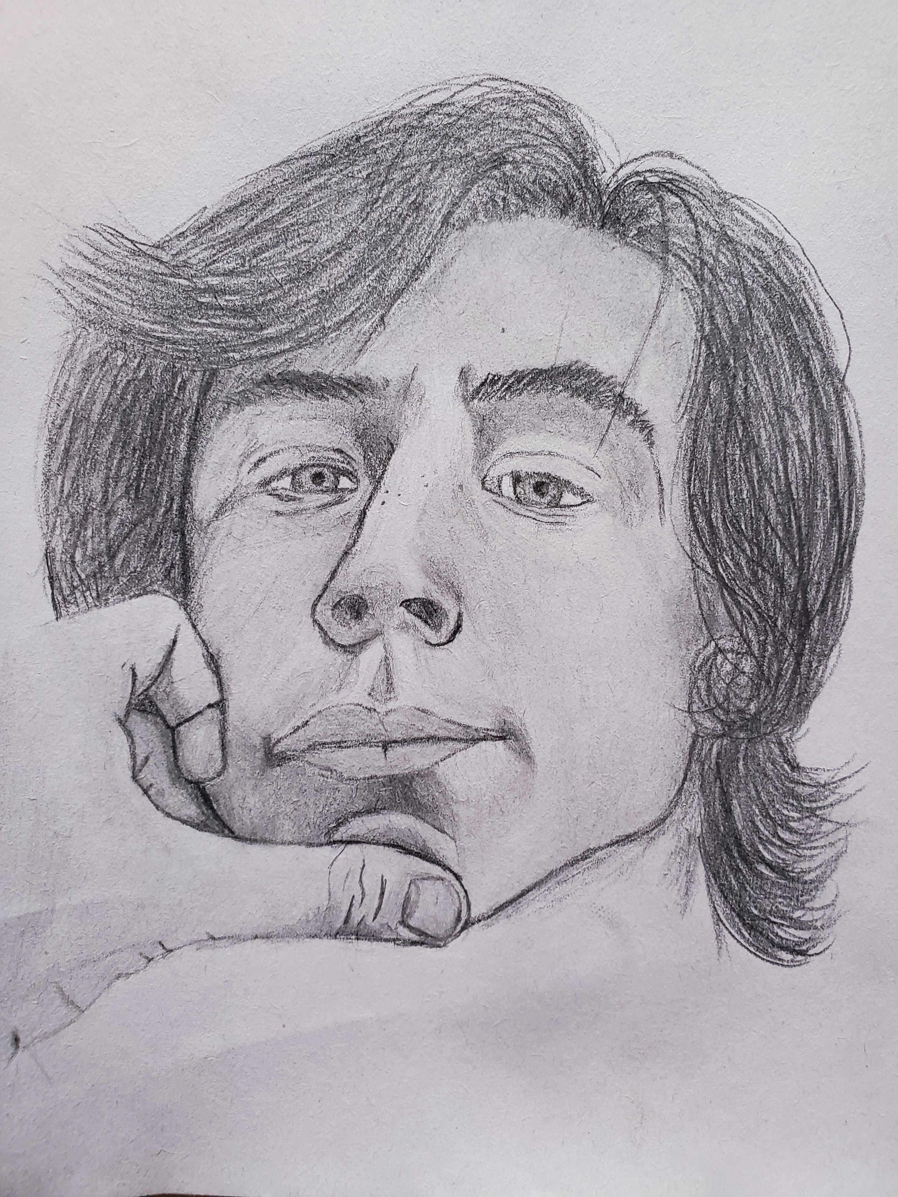 My first ever attempt at a self portrait. | Scrolller