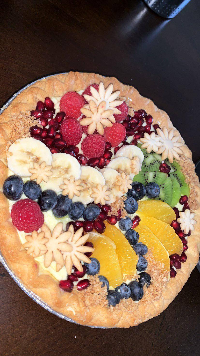 My first fruit tart that isn’t concentric circles. Not half bad and a lot easier to put together ...