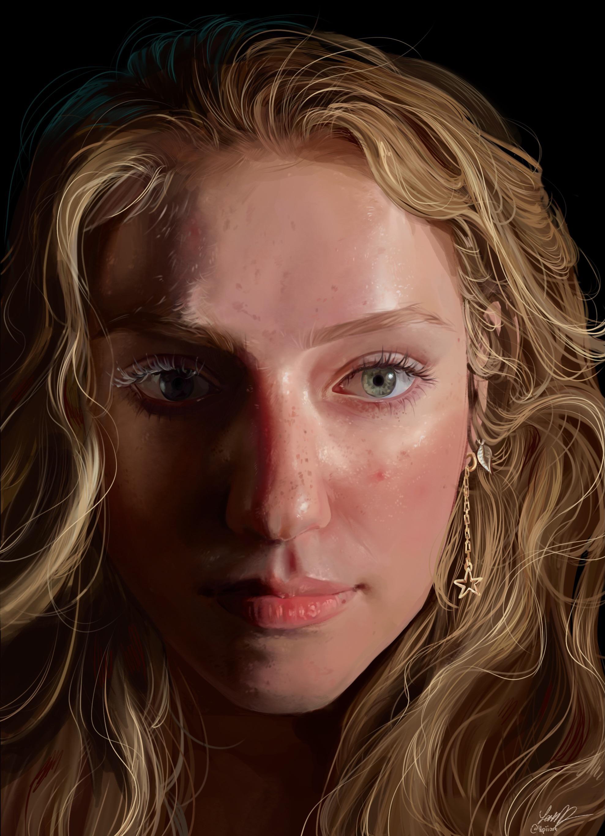 My first go at a self-portrait in Procreate! I’m pretty proud of how the lighting wound up ...