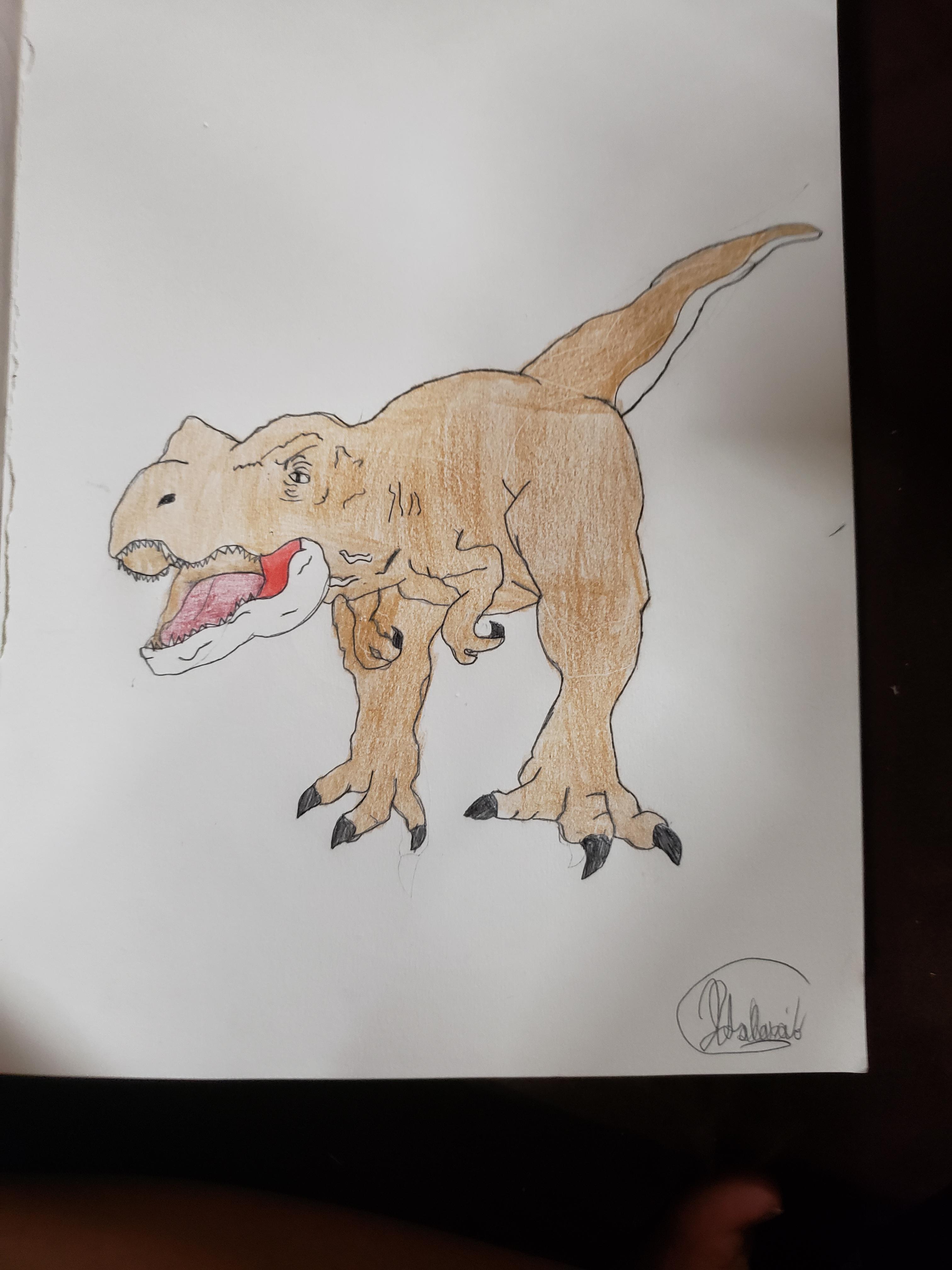 My first shot at drawing a t rex | Scrolller