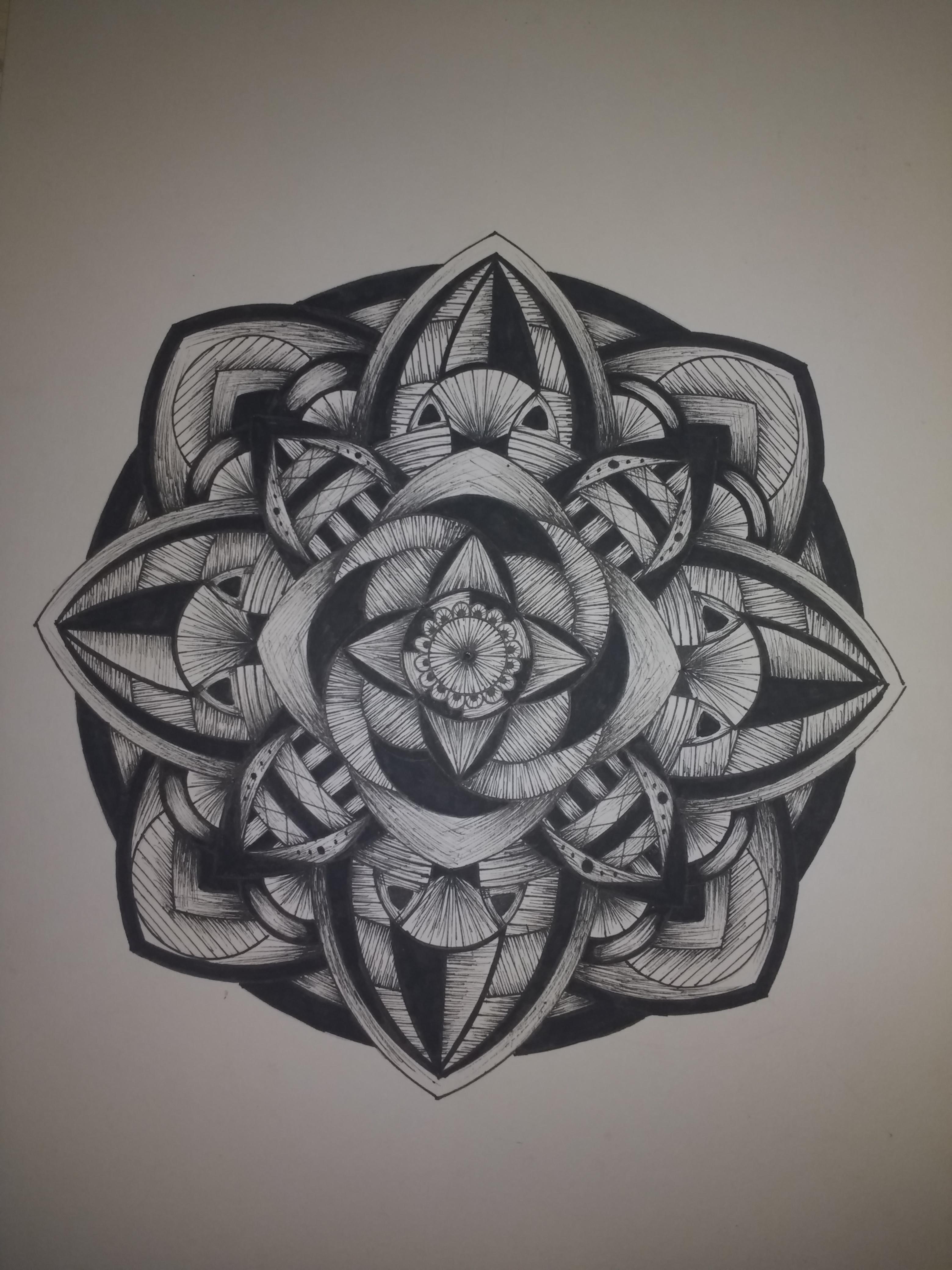My first time drawing a mandala | Scrolller