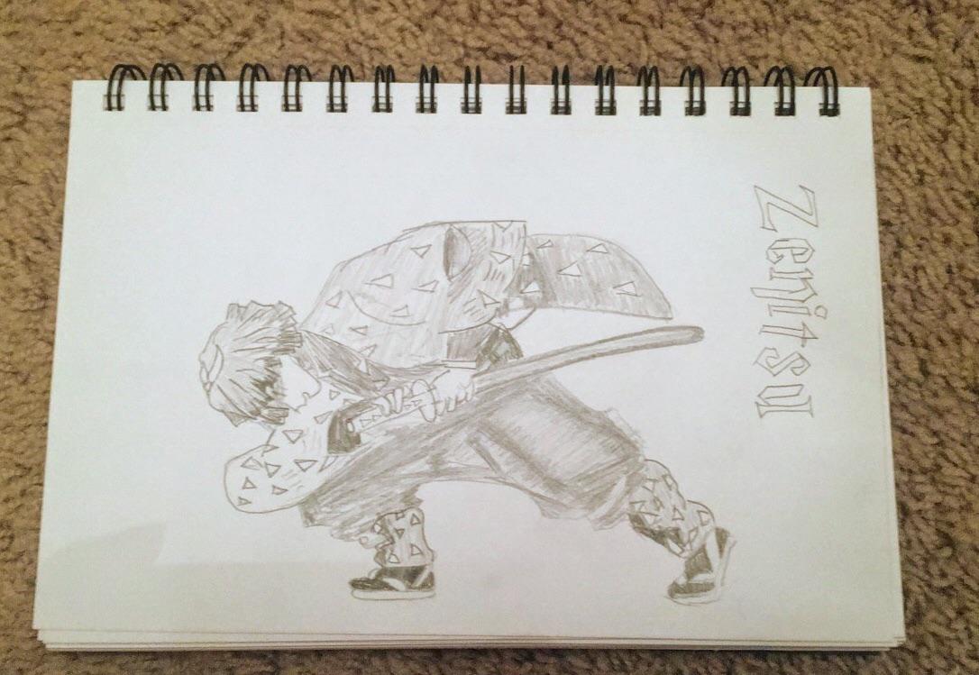 My first Zenitsu sketch :) | Scrolller