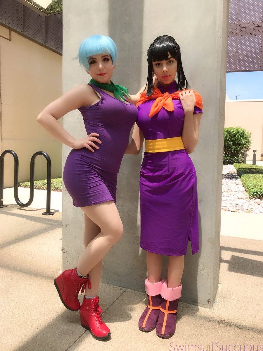My GF and I as Bulma and Chichi | Scrolller