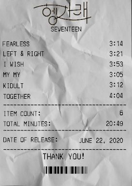 My Heng:garae album receipt edit | Scrolller