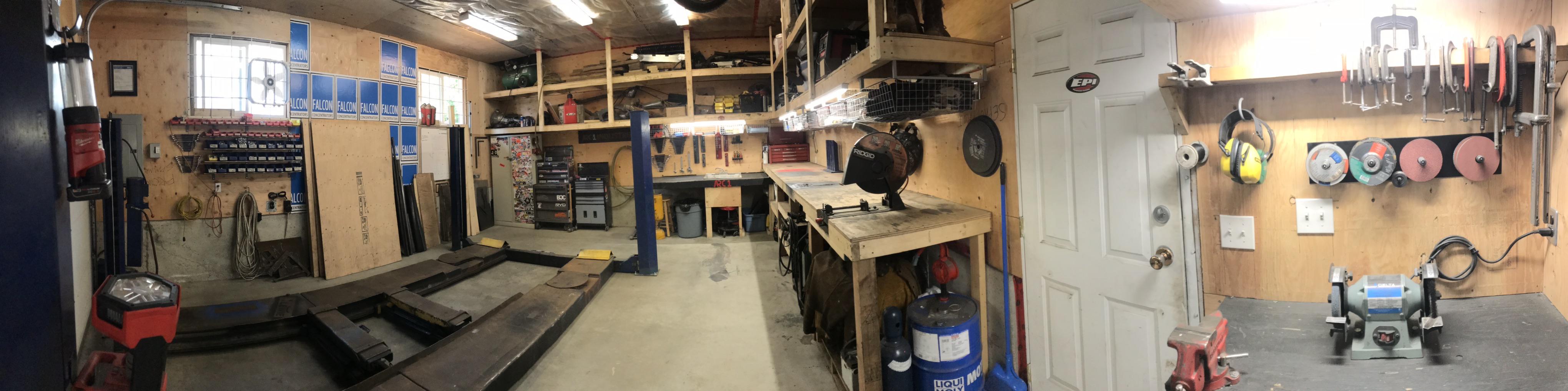 My home workshop before selling the hoist and reconfiguring to a fab shop: | Scrolller