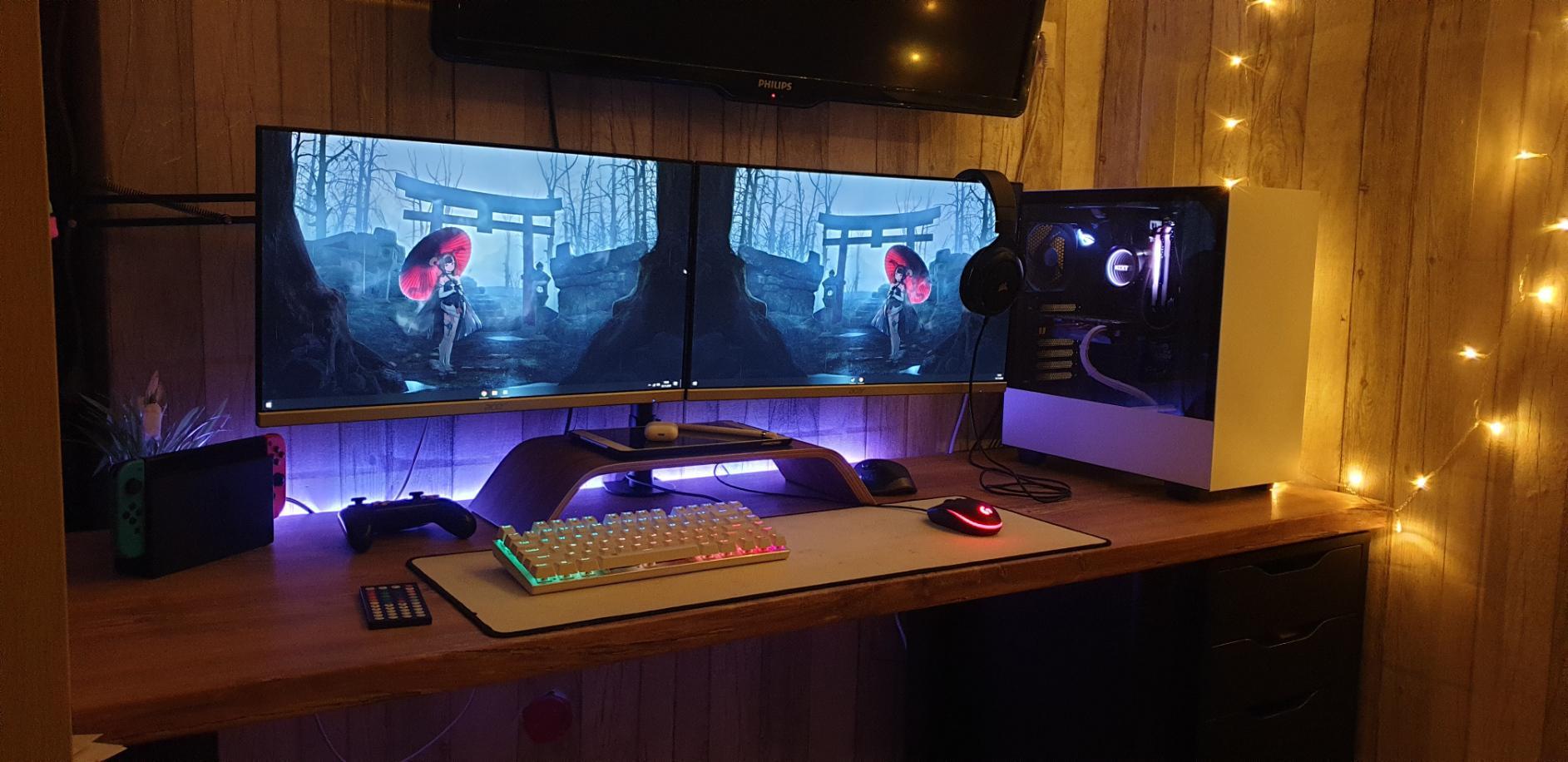 My humble setup, still a WIP, but am proud of it so far! Also, any ideas on how to improve it ...