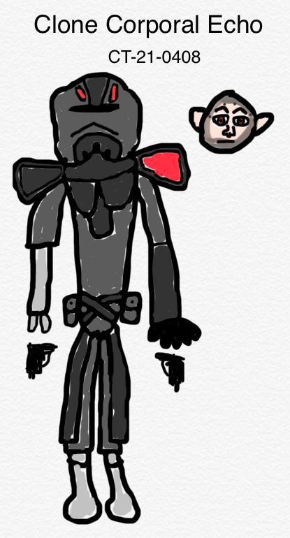 My illustration of Clone Corporal Echo from Clone Force 99 | Scrolller