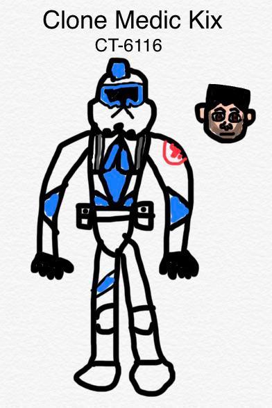 My illustration of Clone Medic Kix from the 501st Legion | Scrolller