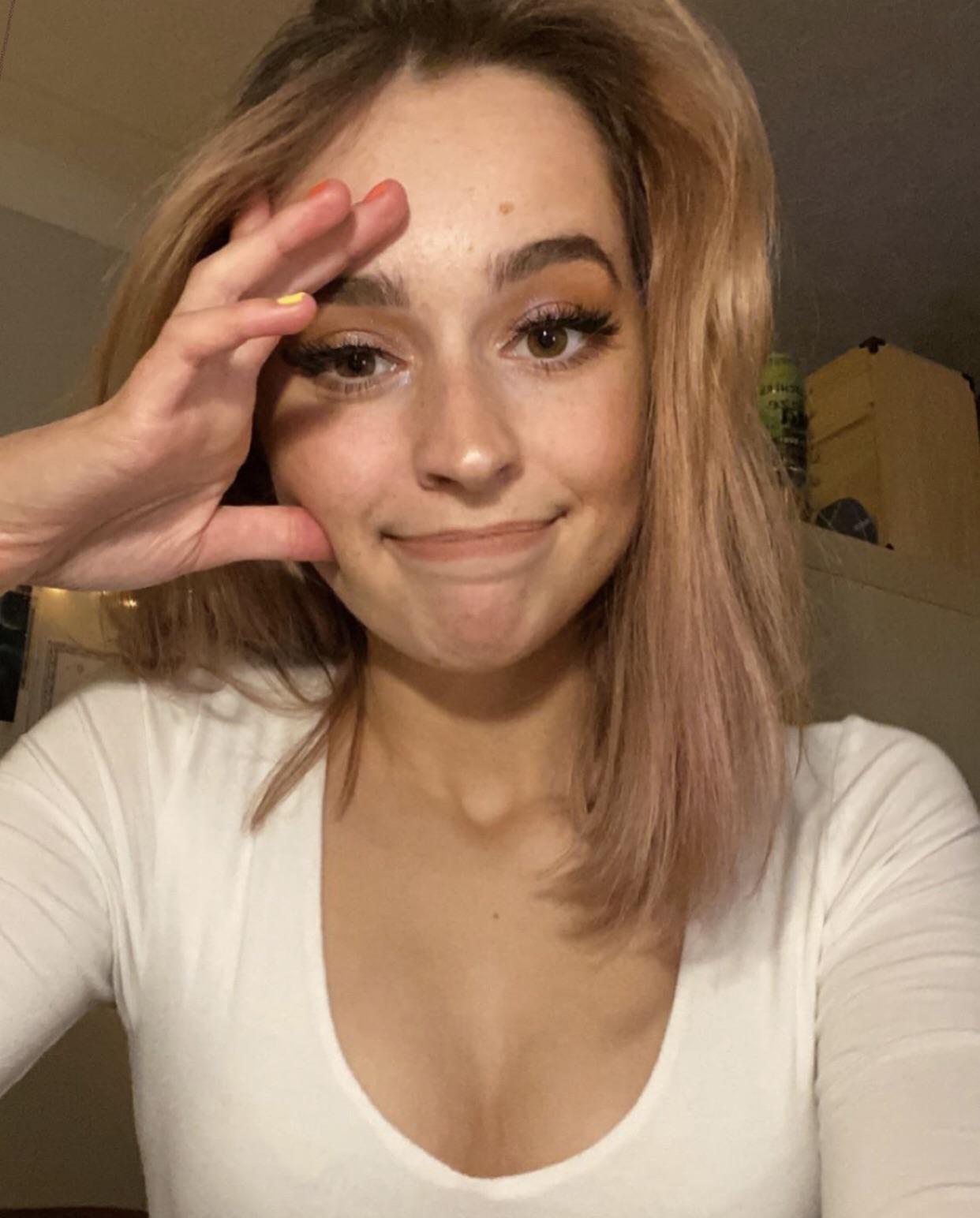 My innocent friend would look so good with a throbbing cock down her throat and cum all over her ...