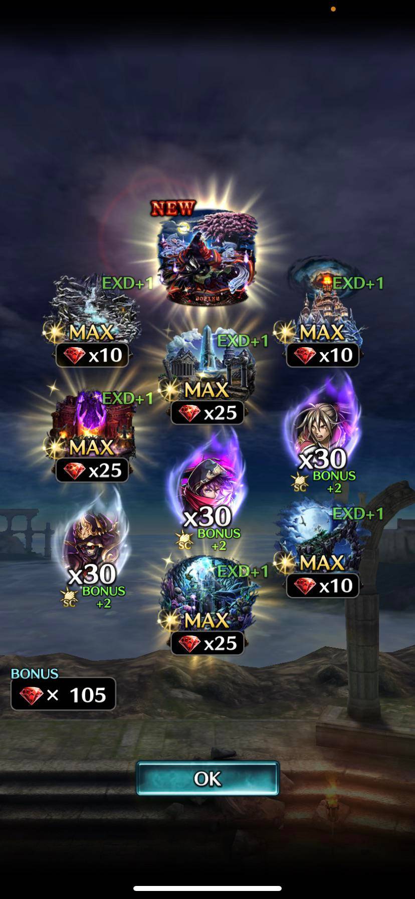 My last attempt for Rem. Part. 2 x10 ticket with 4 red orbs. Was certain one was going to be Rem ...