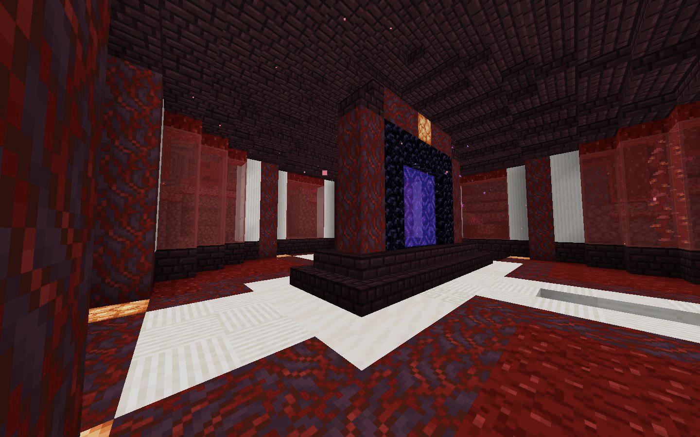 My (Mini), crimson themed Nether hub for my hardcore world. | Scrolller