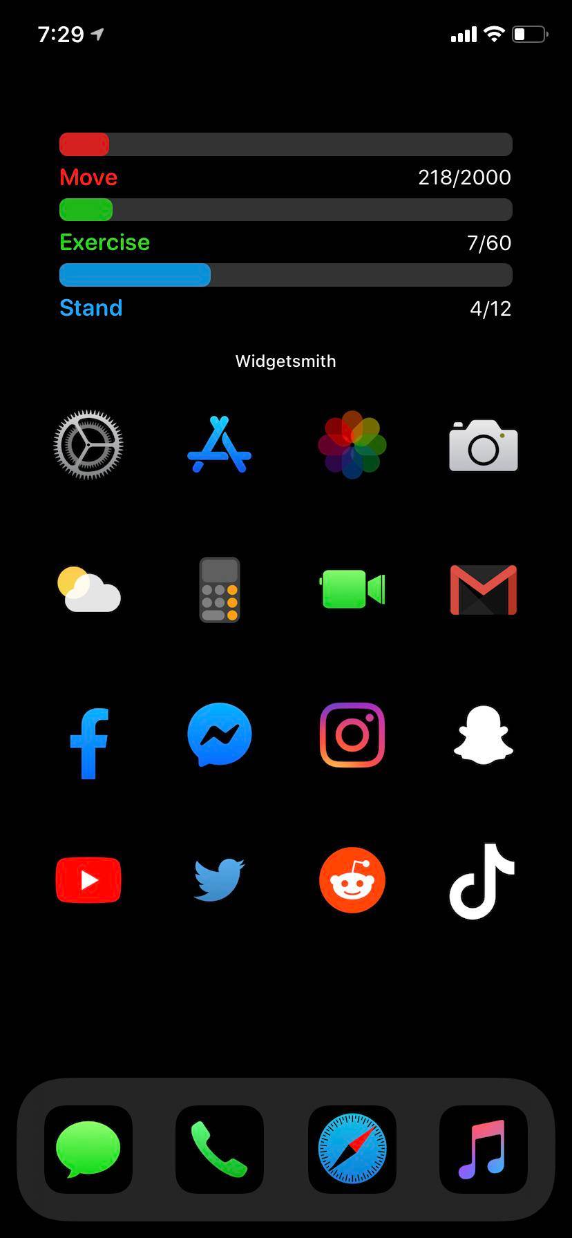 My Minimalist Dark Mode Setup iOS 14 | Scrolller