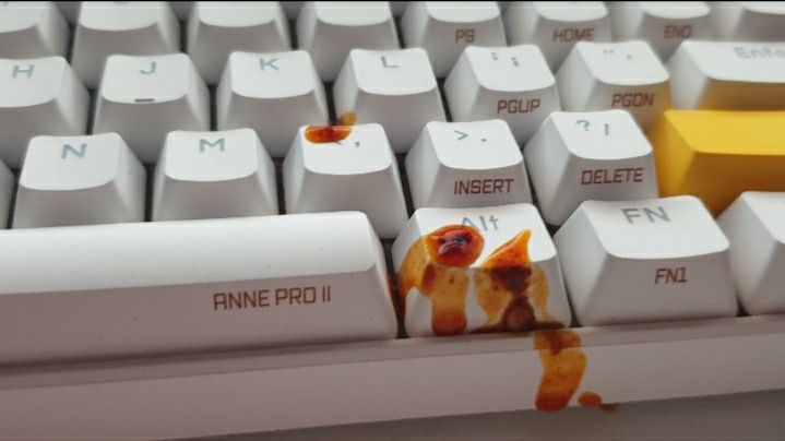 My new custom chili sauce infused keycaps | Scrolller