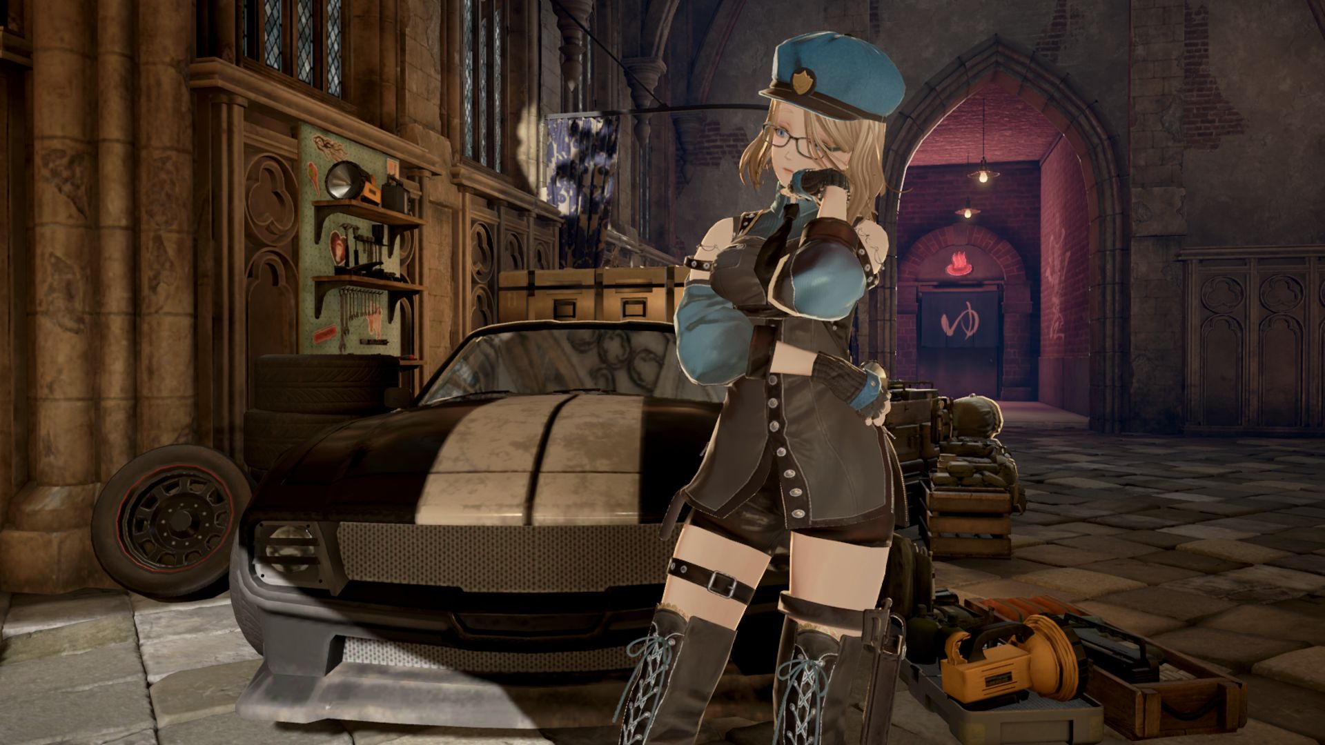 My OC for my first playthrough, in her original outfit. | Scrolller