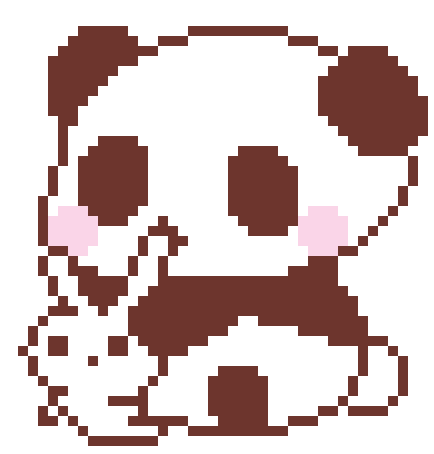 My Pixel Art of A Cute Panda | Scrolller