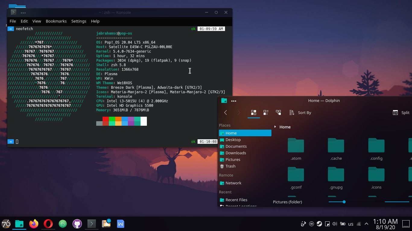 My Pop OS with KDE Plasma setup | Scrolller
