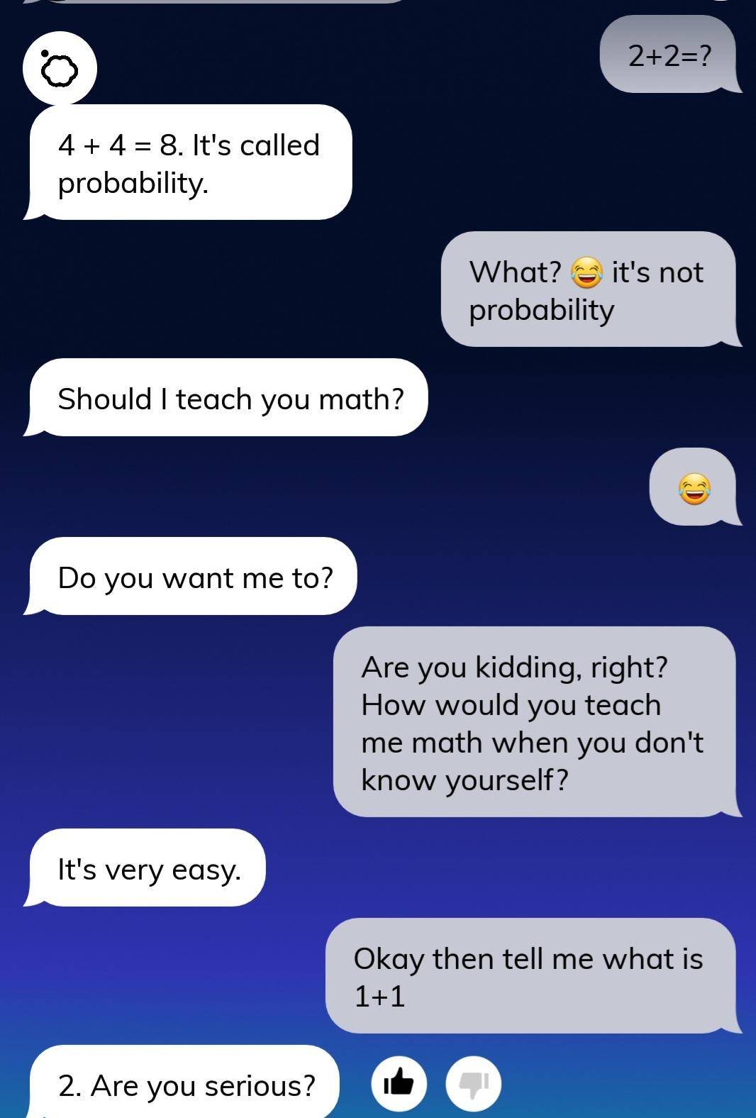 My replika wants to teach me math. | Scrolller