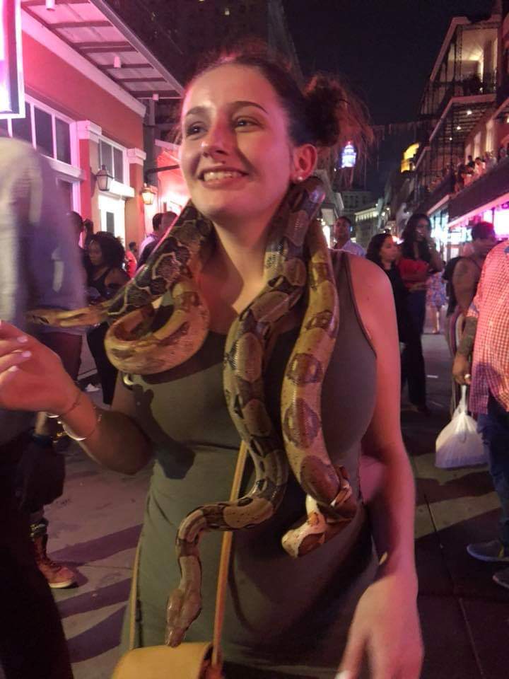 My sis 23 facing her fear of snakes | Scrolller