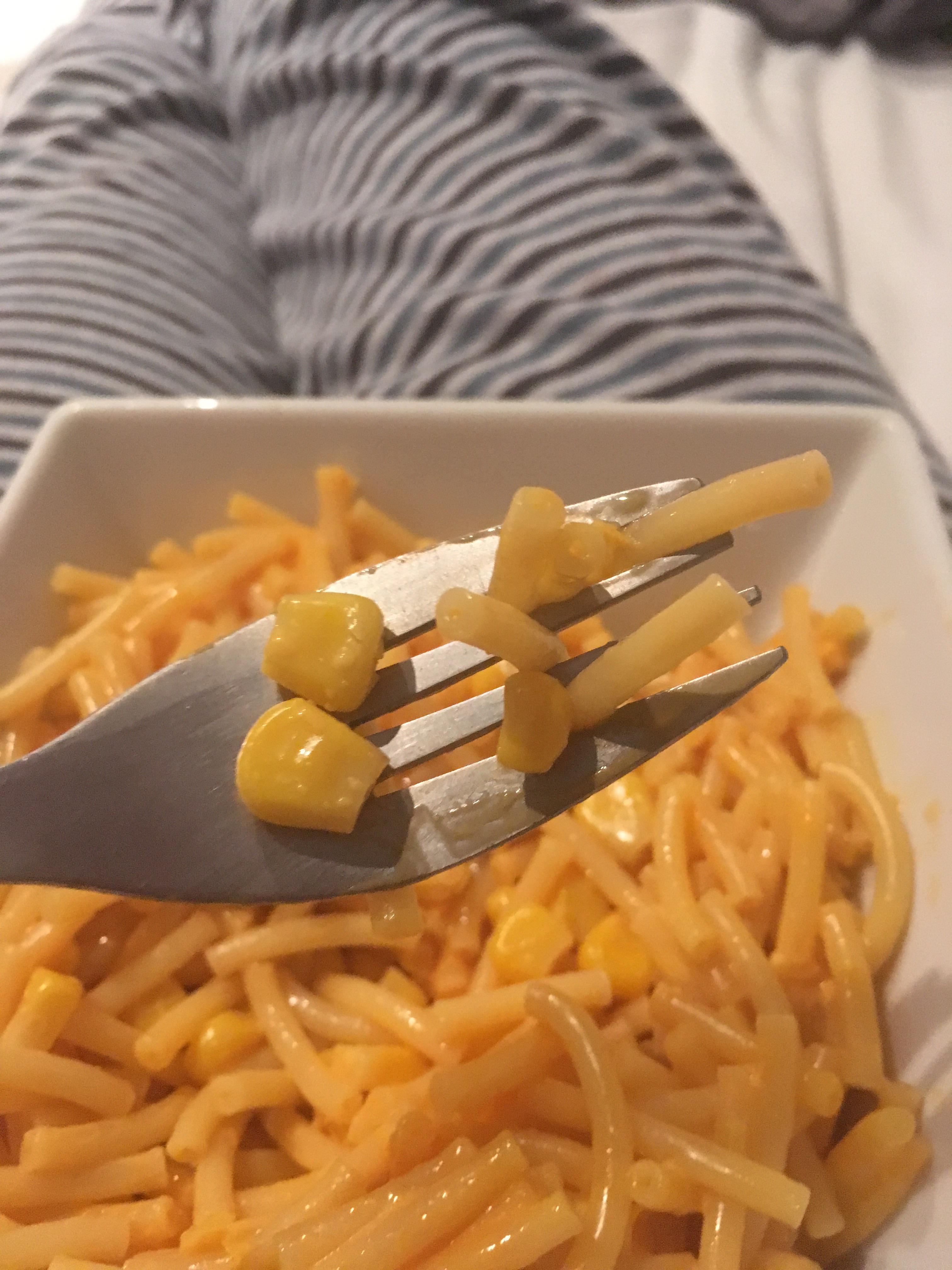 My sister made me macaroni with sweet corn... | Scrolller