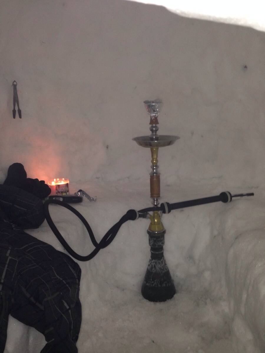 My smoke spot last night, yes that's the inside of an igloo. | Scrolller