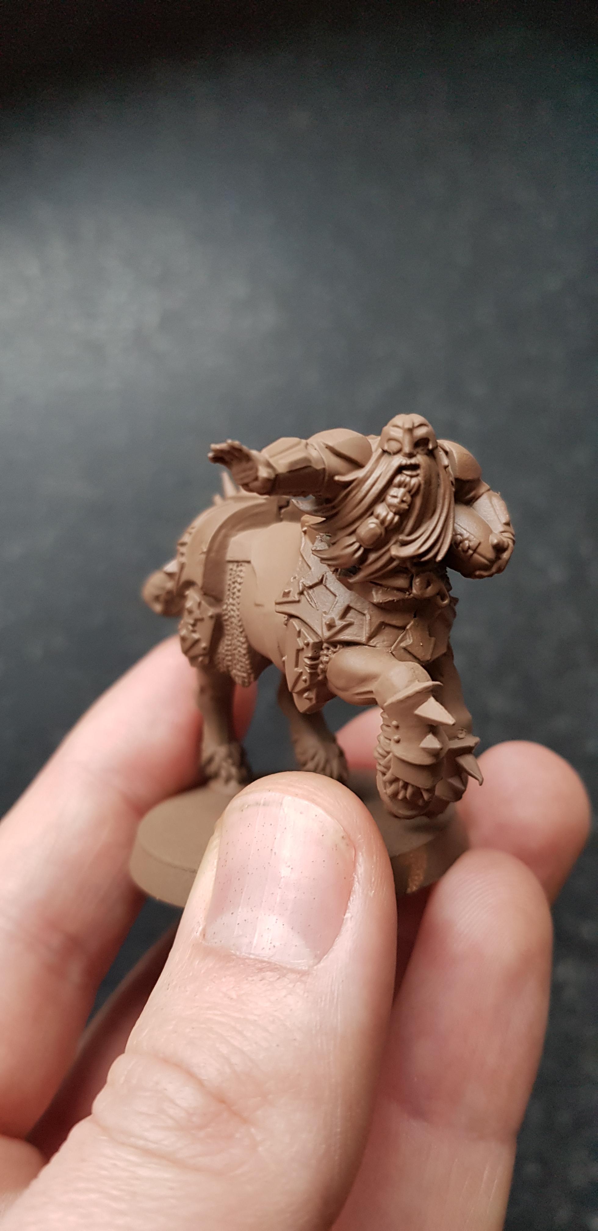 My son wanted a bull centaur for his Chaos Dwarf team, so I've bashed ...