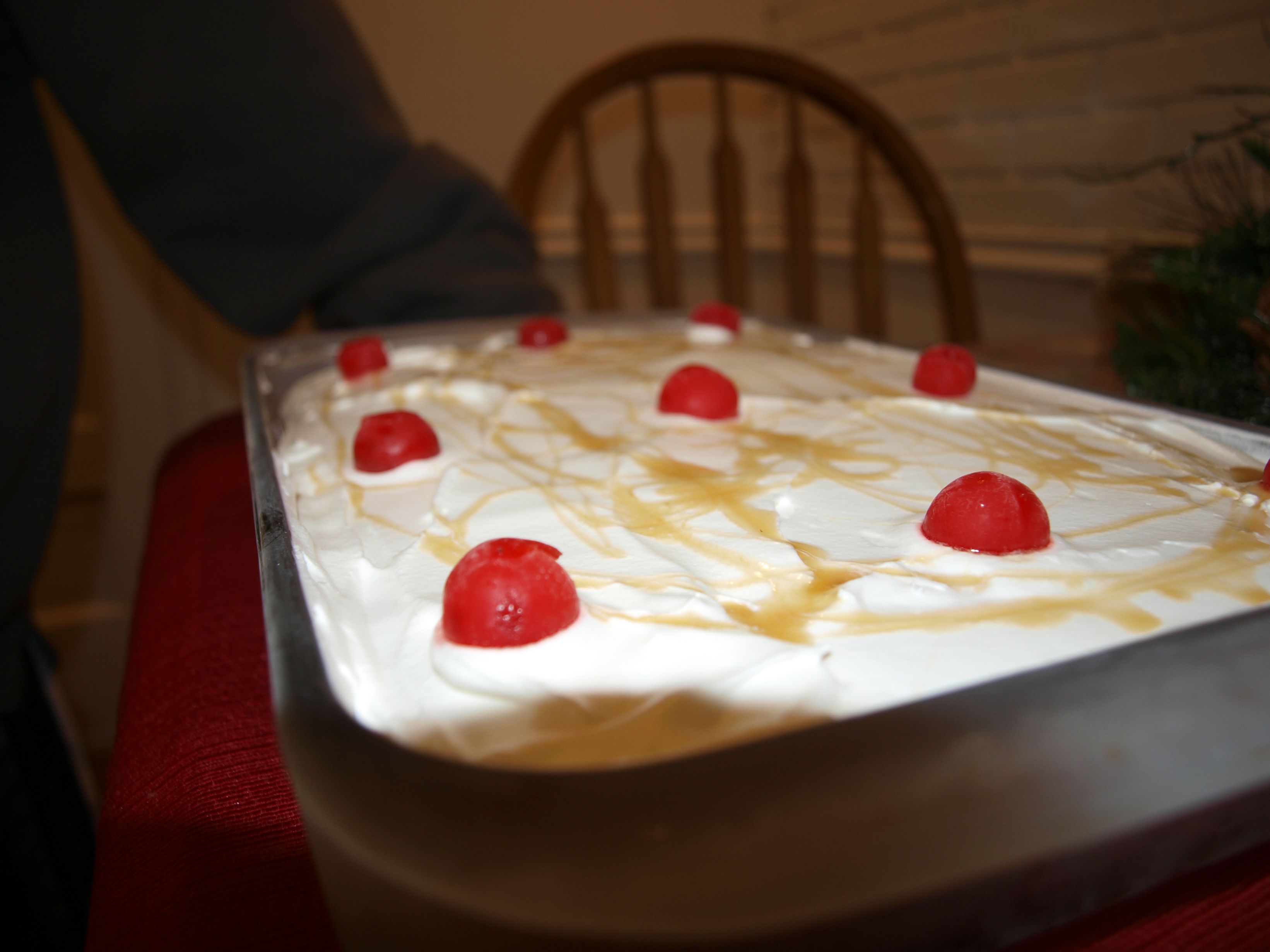 My stepdad's stepmother made us dessert on Easter and this is the best picture I have of it ...