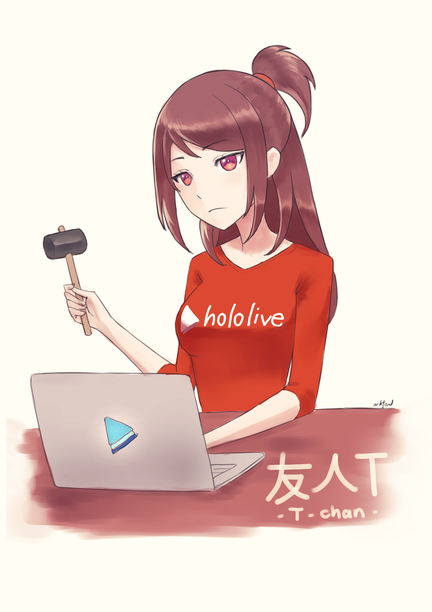 My take on T-chan! Ready to keep r/hololive posts high quality and bonk troublemakers away ...