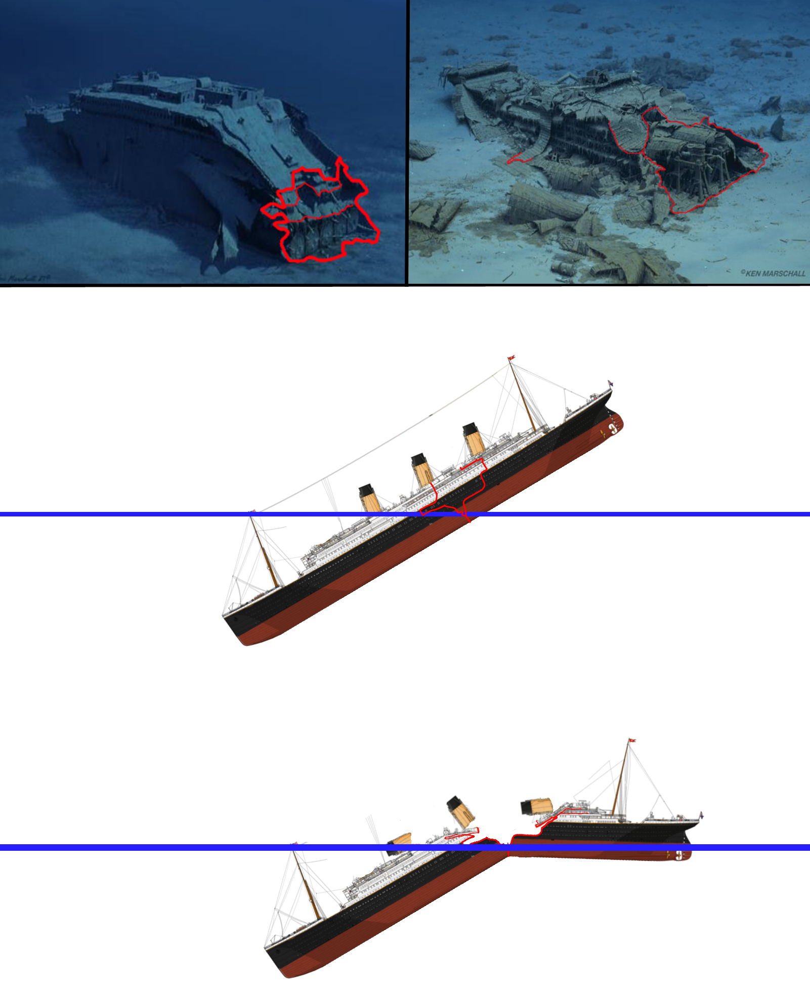 My theory of how titanic broke | Scrolller