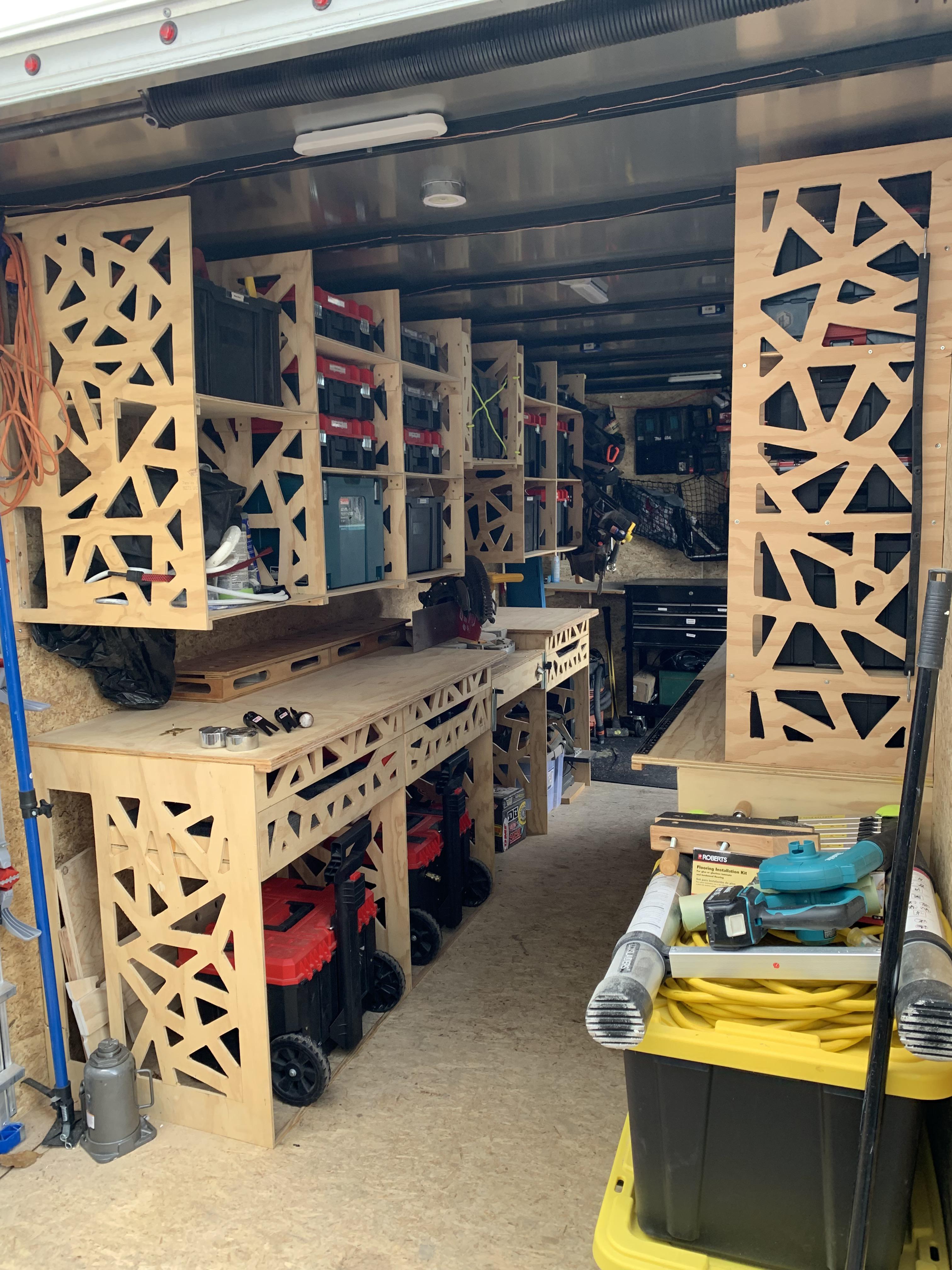 My work trailer with built in miter station/workbench. New to reddit, not sure if this belongs ...