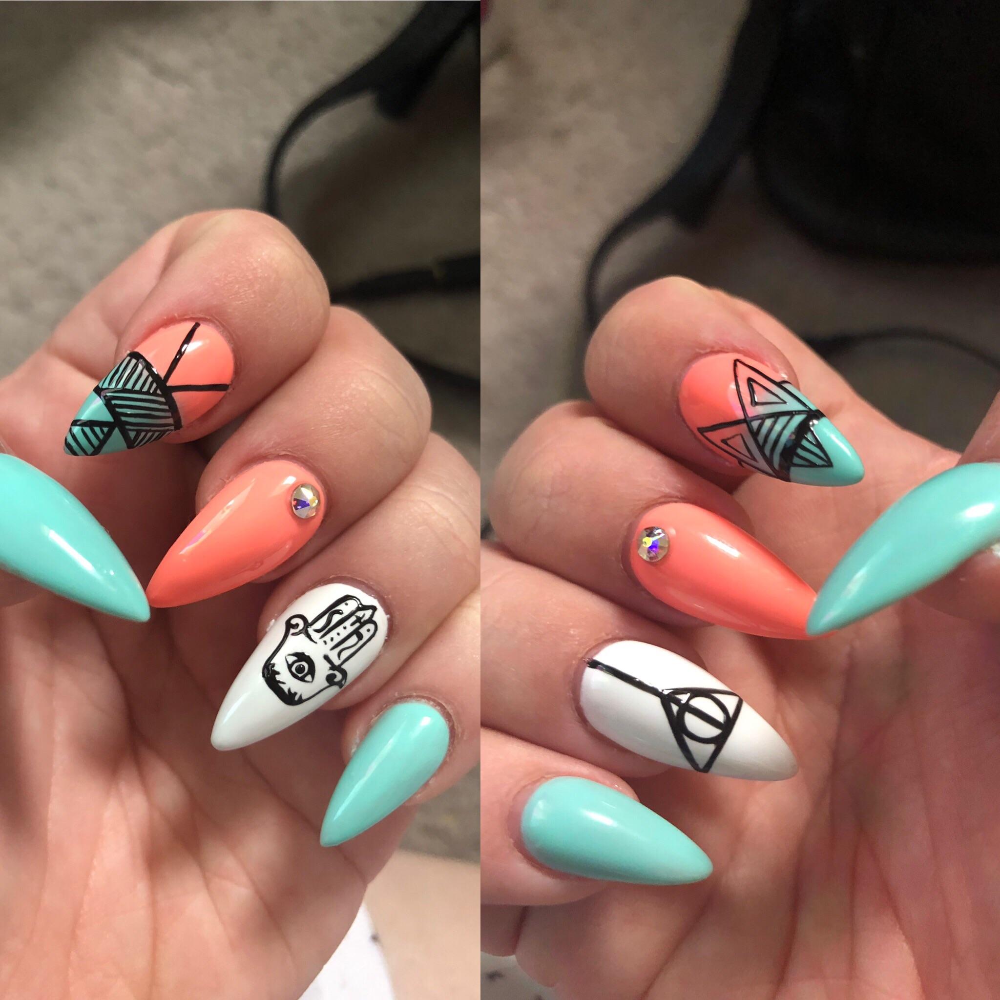 Nail art all done by hand | Scrolller