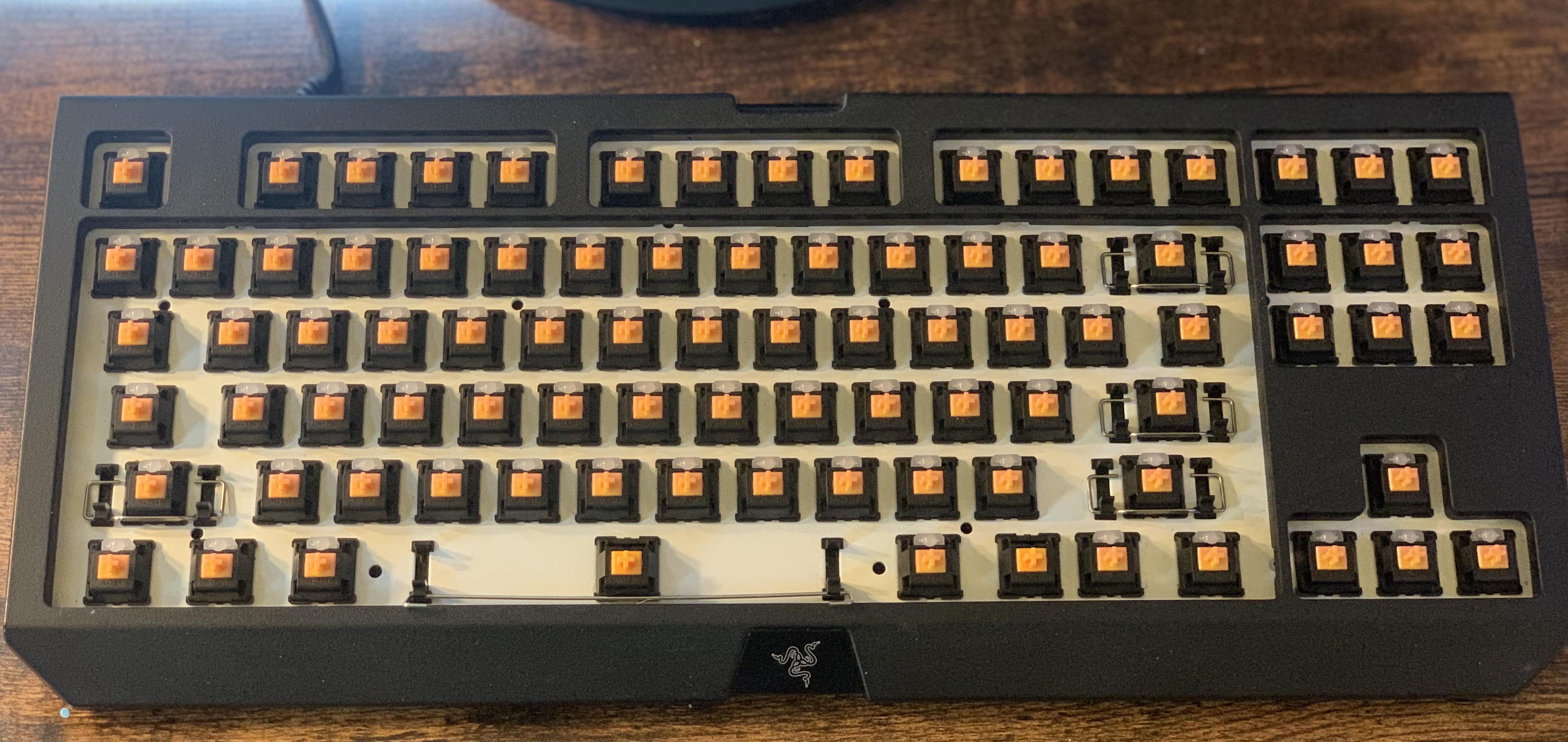 Naked Blackwidow Tournament Edition V2 - Orange Tactile & Quiet switches | Scrolller