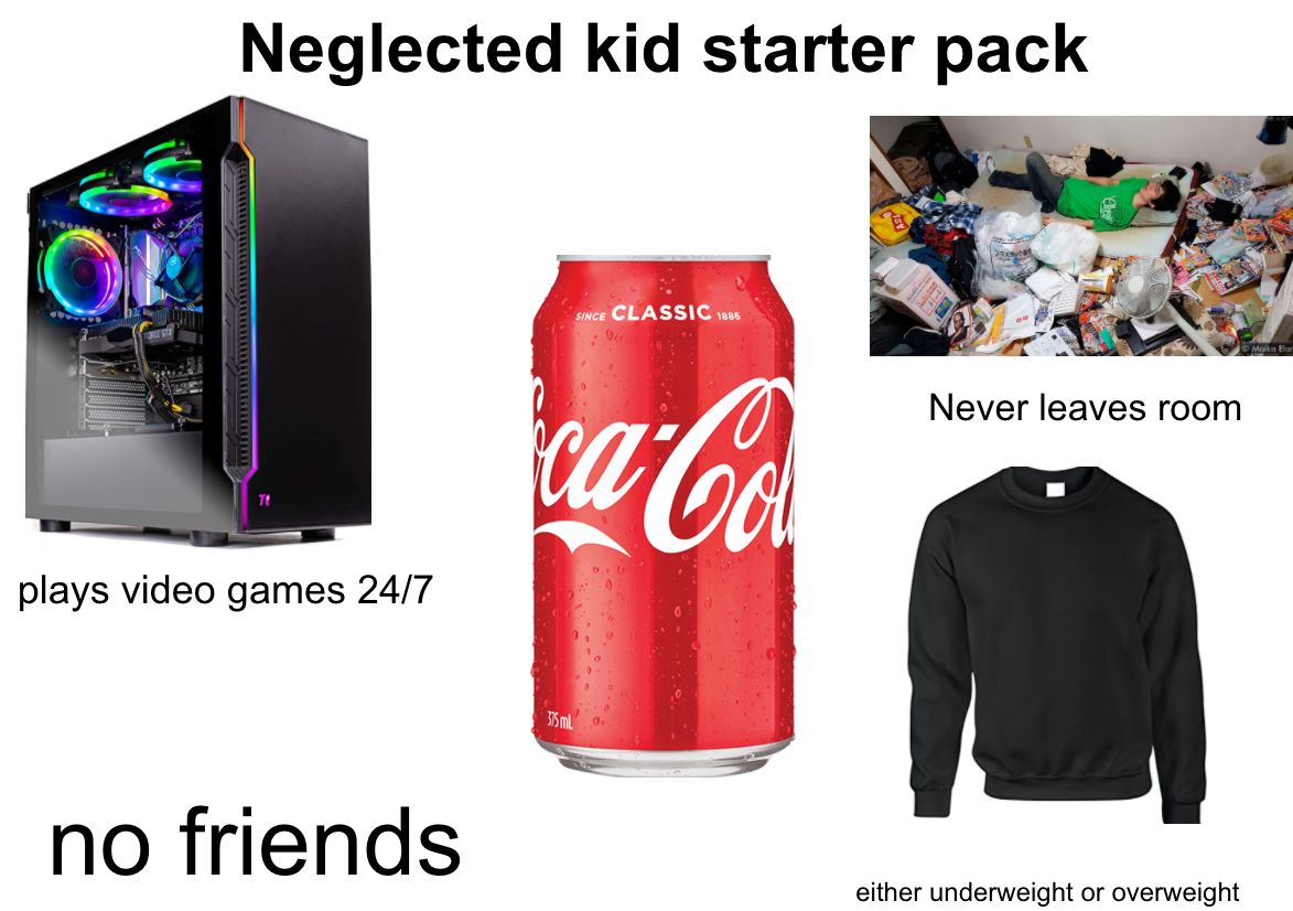 Neglected kid starter pack | Scrolller