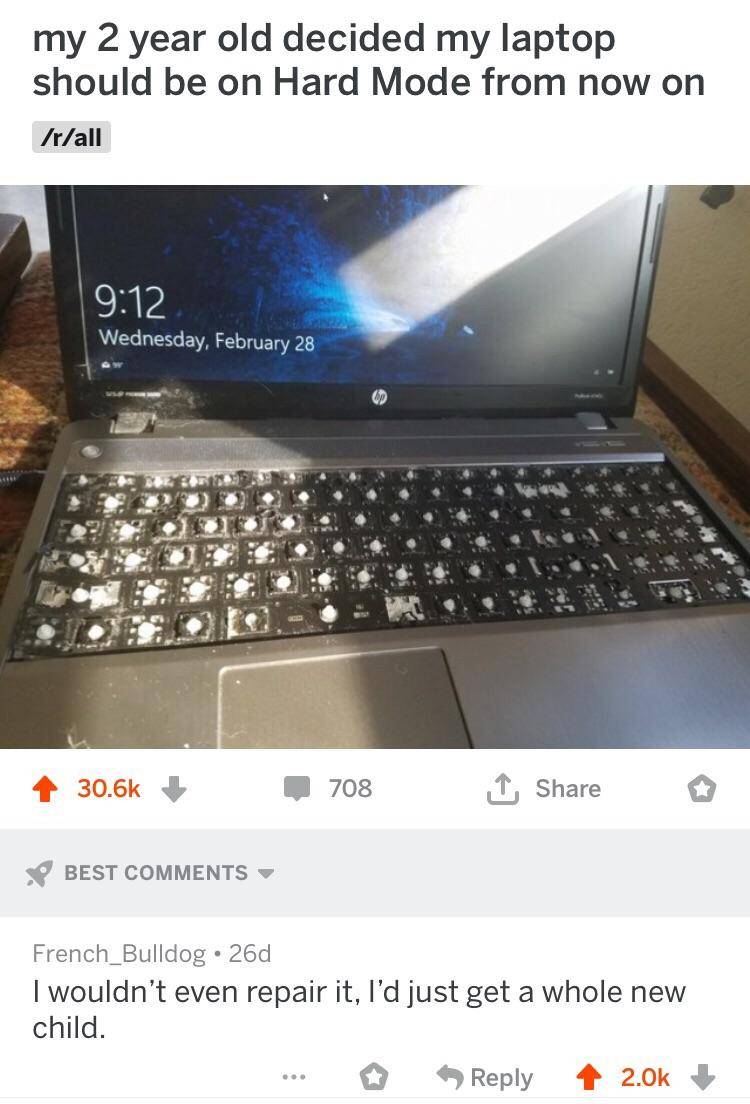 Never leave your computer with your kid | Scrolller