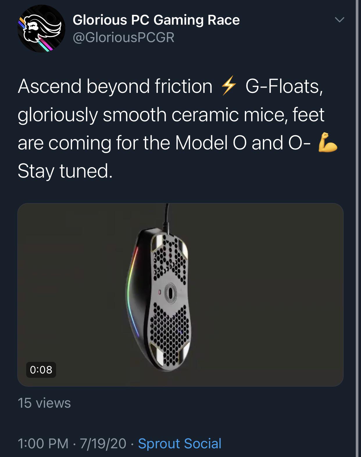 New ceramic mice feet for Model O and O- by Glorious | Scrolller