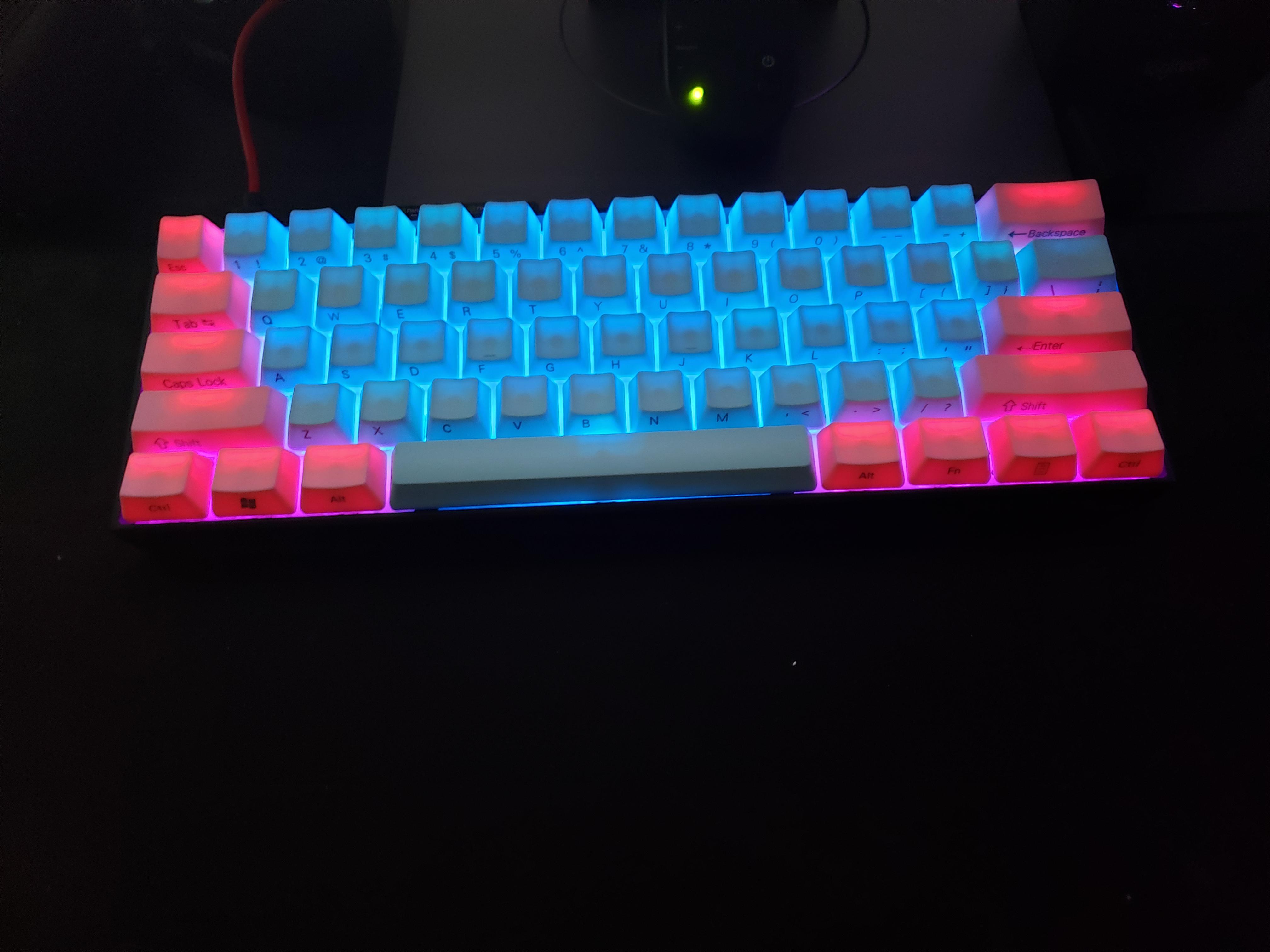 New keycaps and matching RGB below | Scrolller