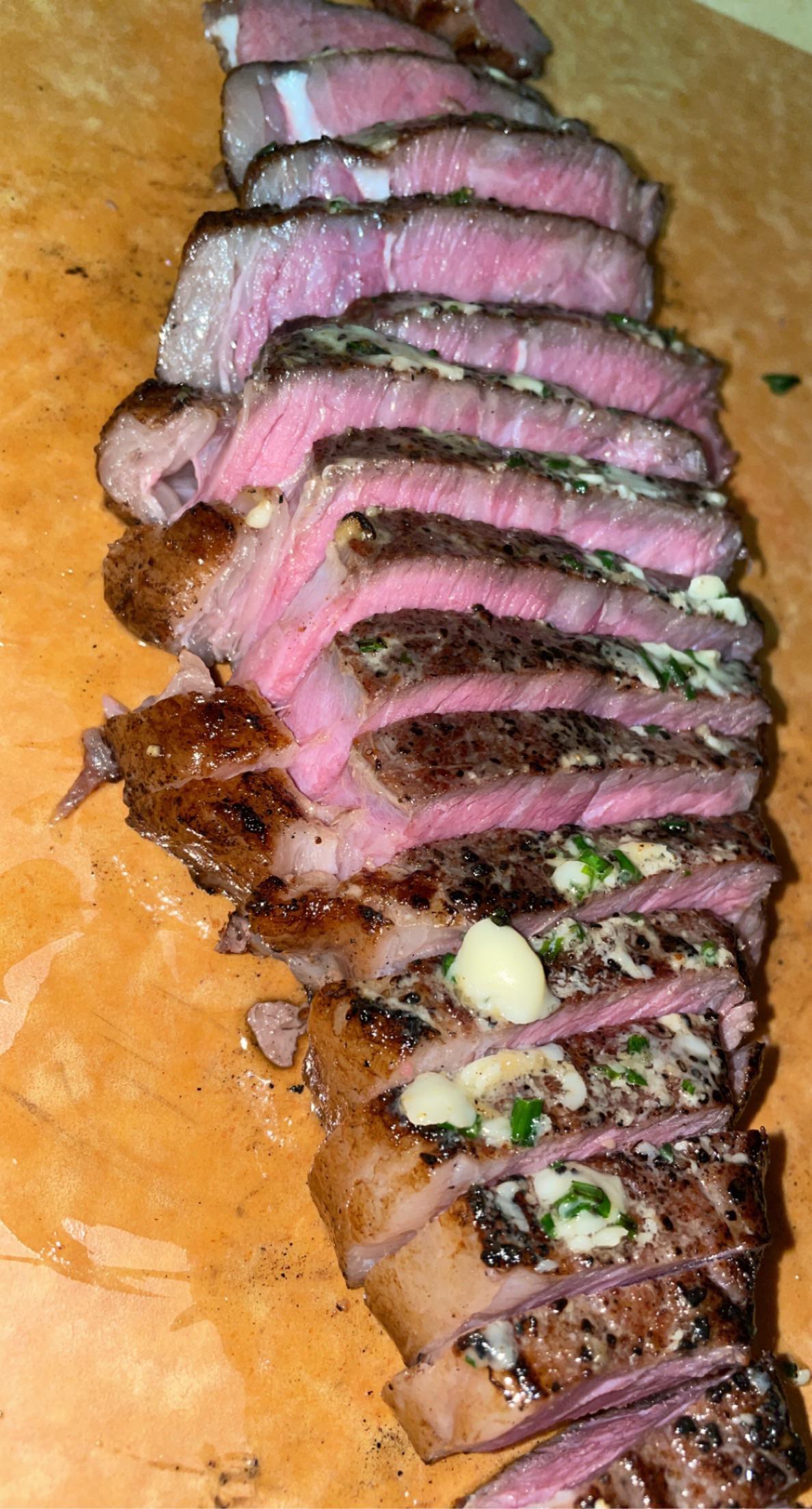 New york strip with gorgonzola butter! | Scrolller