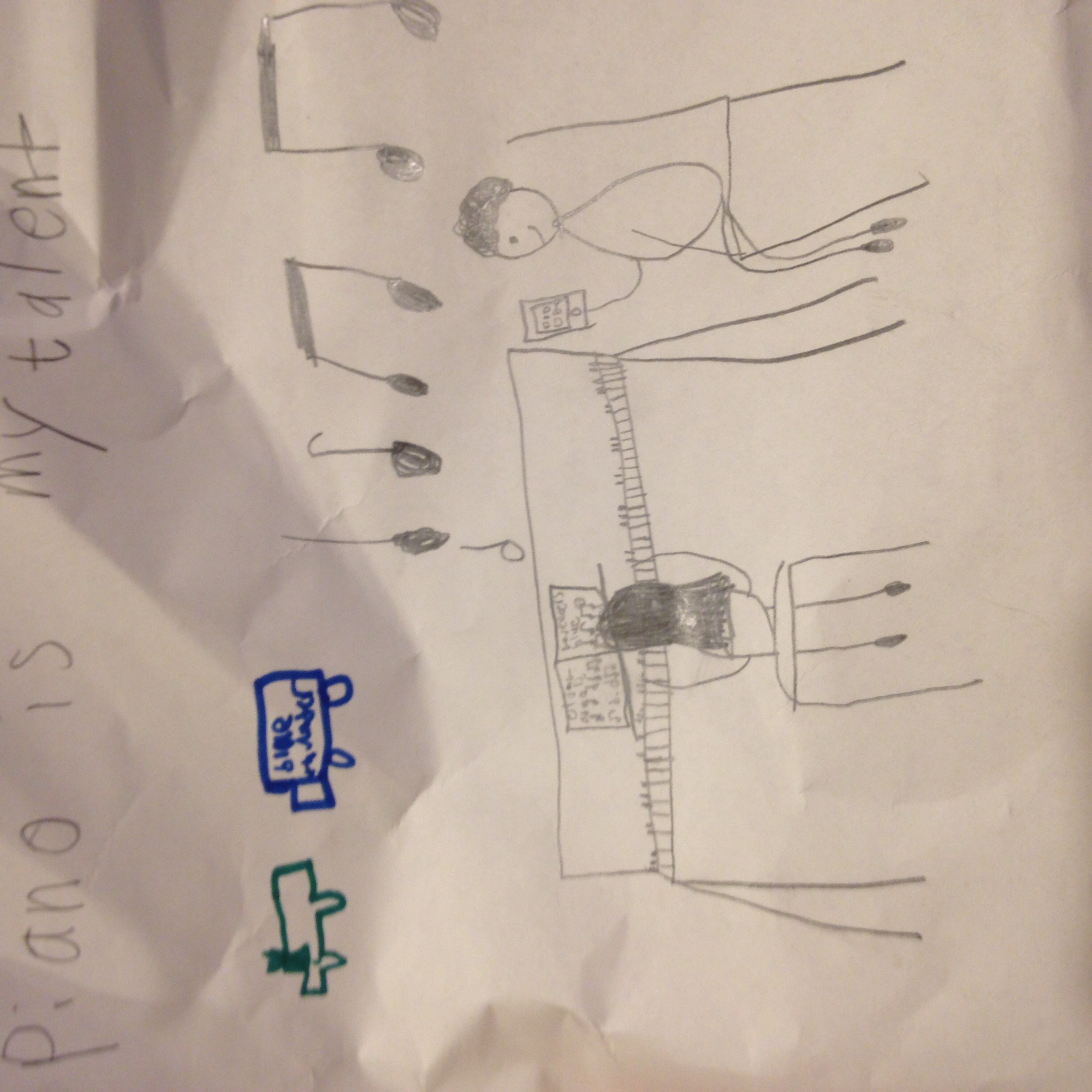 Niece draws innocent picture of her piano lesson. Accidentally busts her teacher. | Scrolller