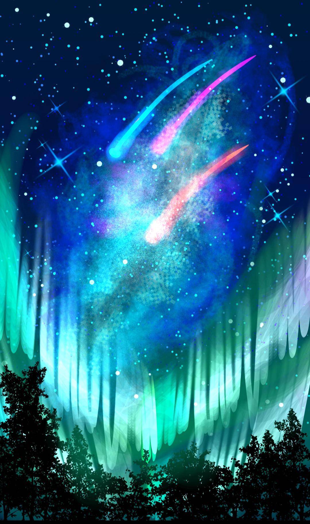 Night sky illustration i made | Scrolller