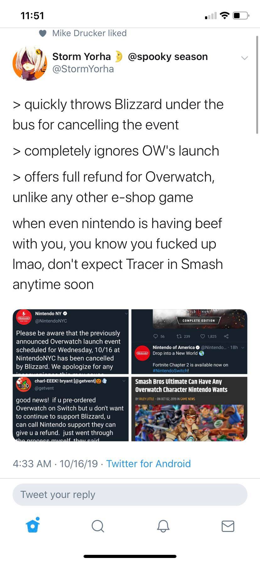 Nintendo being passive-aggressive with Blizzard. Well Deserved | Scrolller