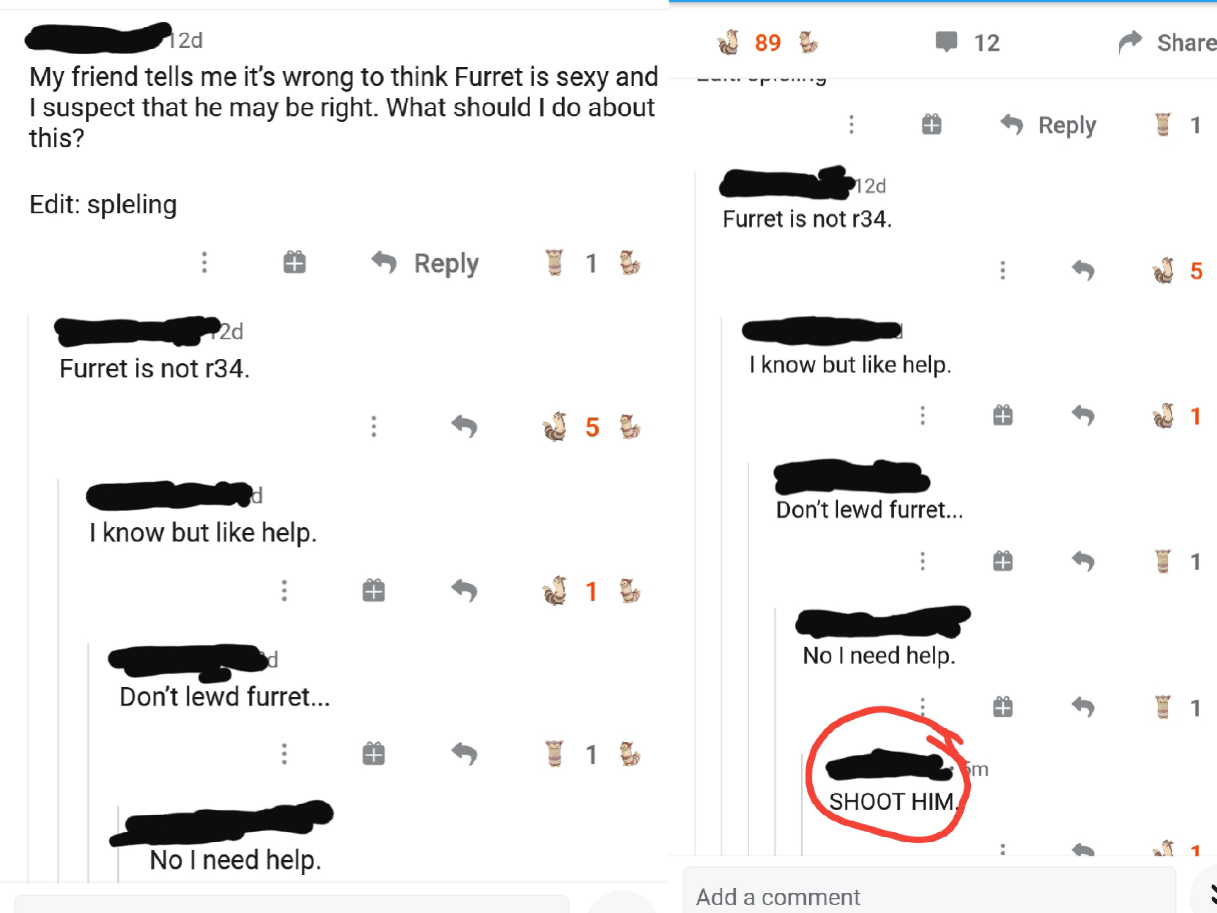 No one can thincc furret is r34 | Scrolller