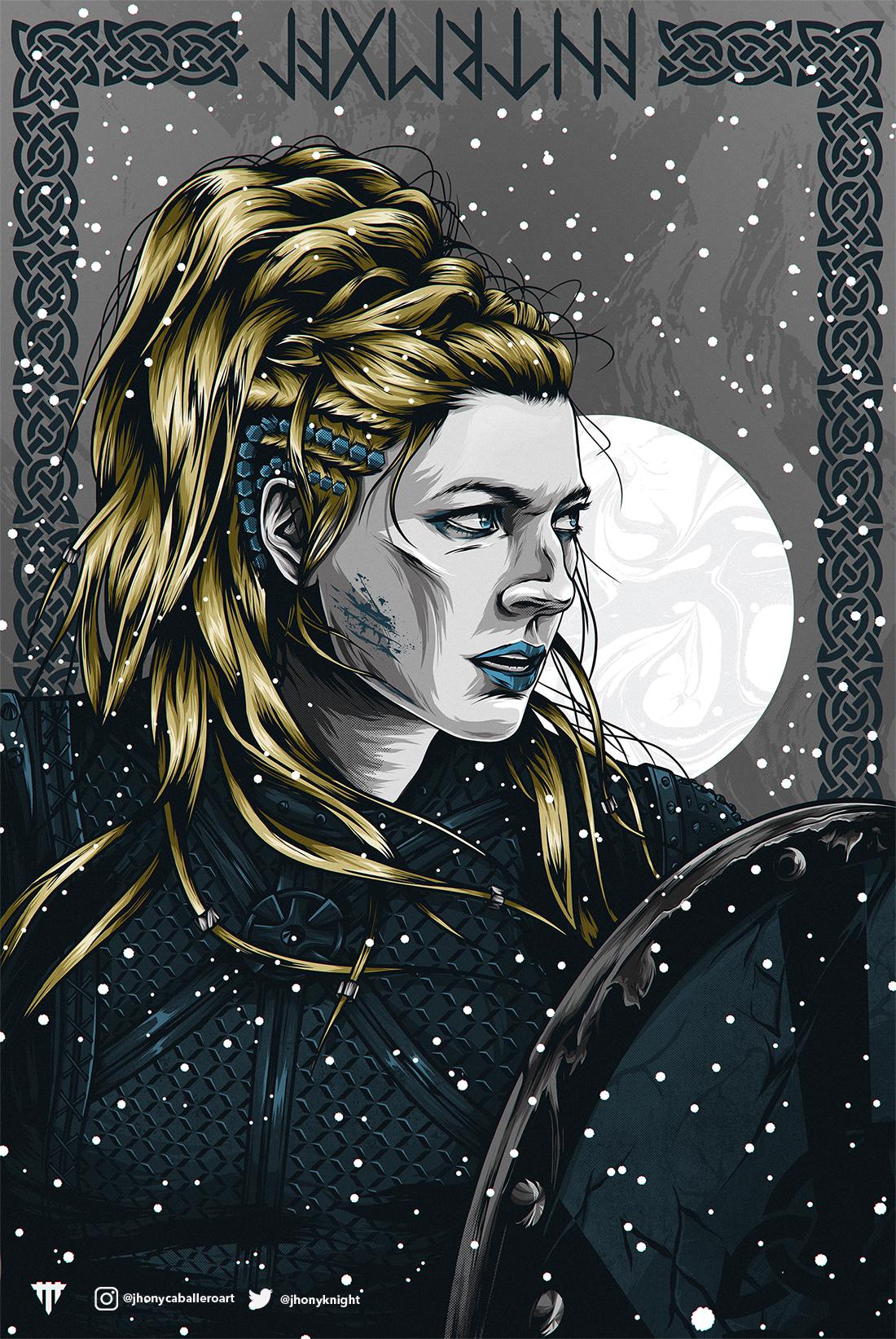 [No Spoilers] Hello everyone, Here's a lagertha poster I made! | Scrolller