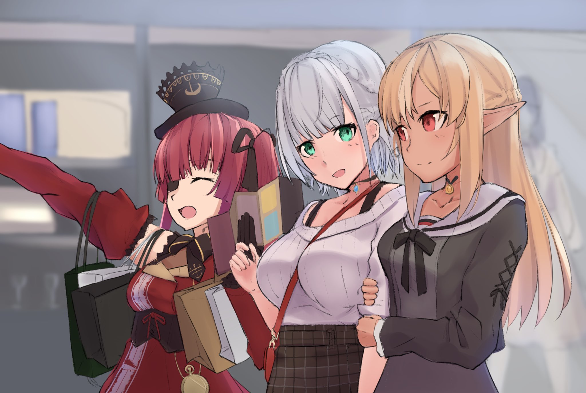 NoeFure flirting meanwhile Marine just seems to be happy to carry those bags lol | Scrolller