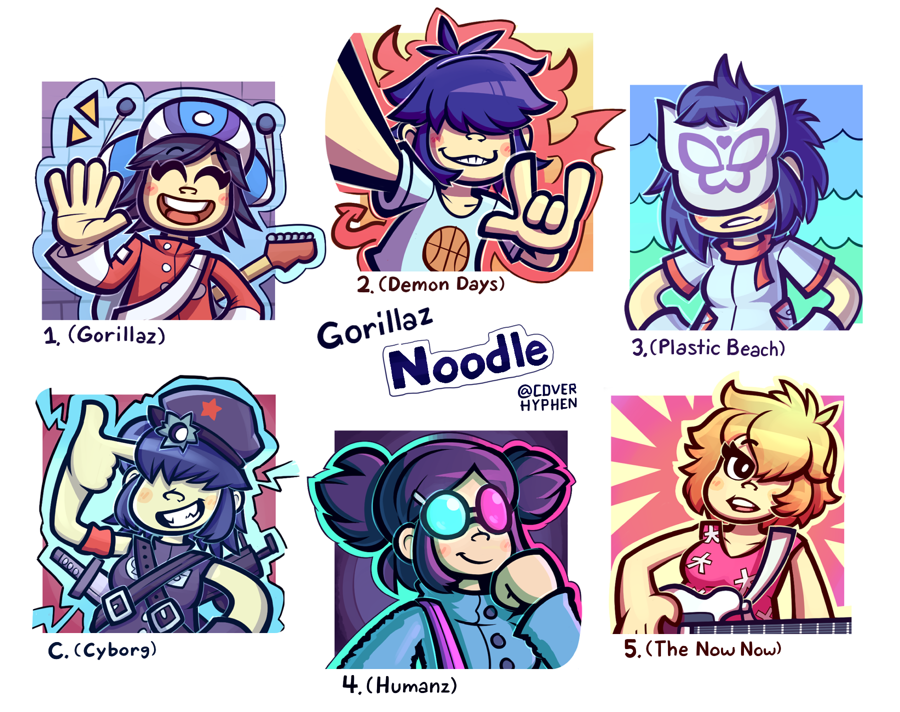 Noodle Fanart from all the different Phases | Scrolller