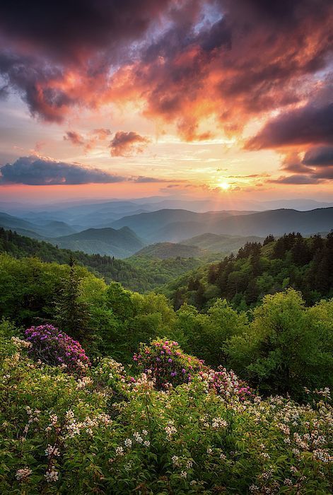North Carolina Great Smoky Mountains Sunset | Scrolller