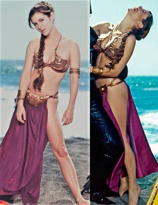 Nostalgia fap for Carrie Fisher's tight body in the Slave Leia outfit. | Scrolller