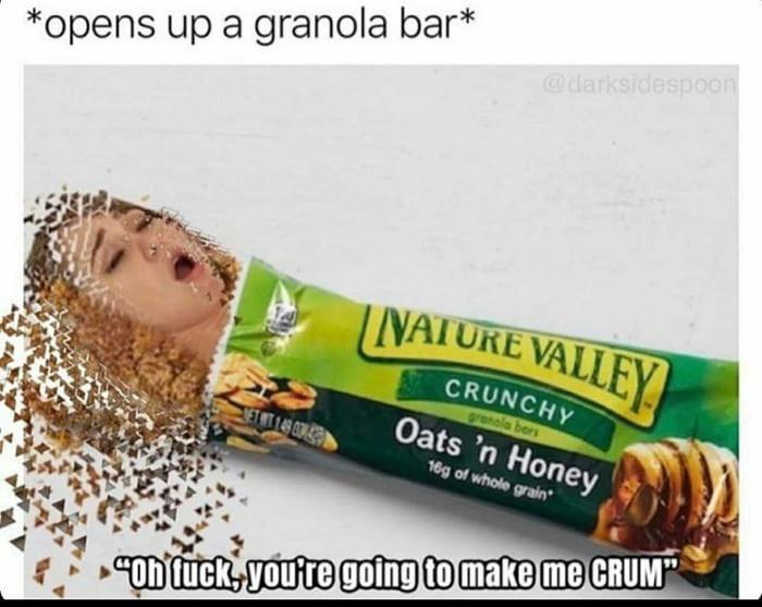 Now I have crumb all over me. | Scrolller