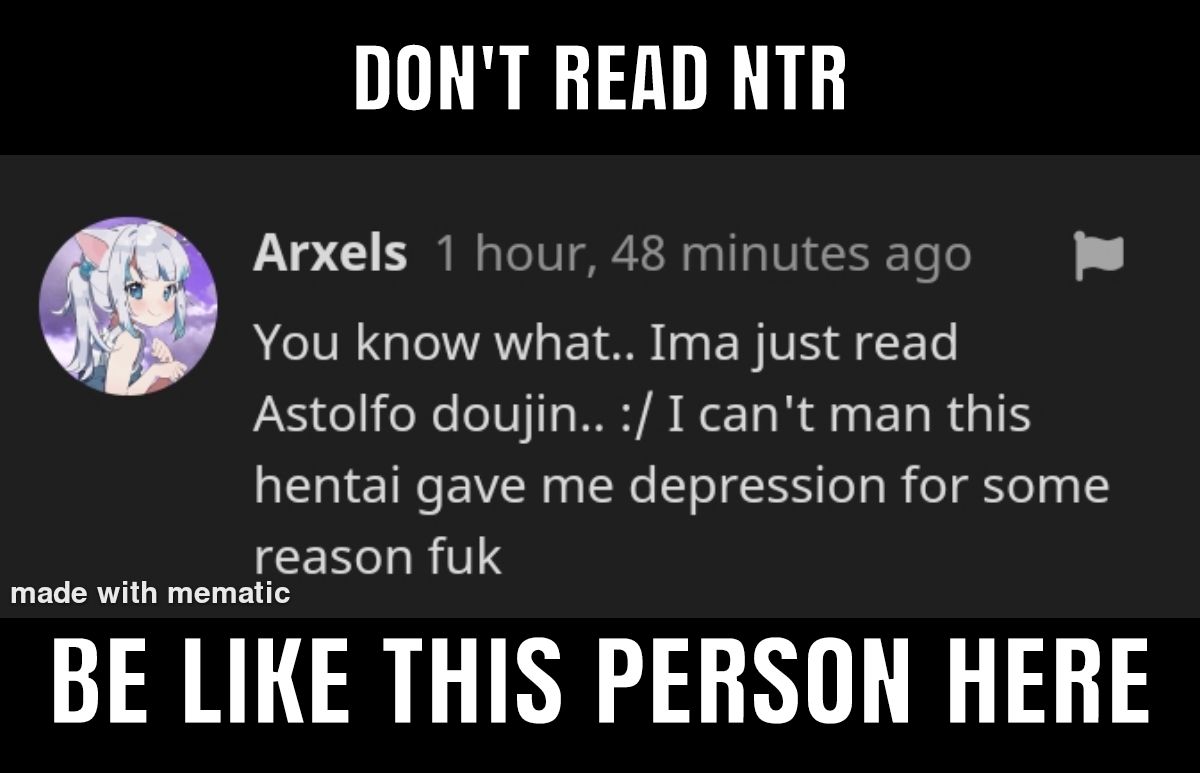 NTR gives depression, Astolfo cures depression. | Scrolller