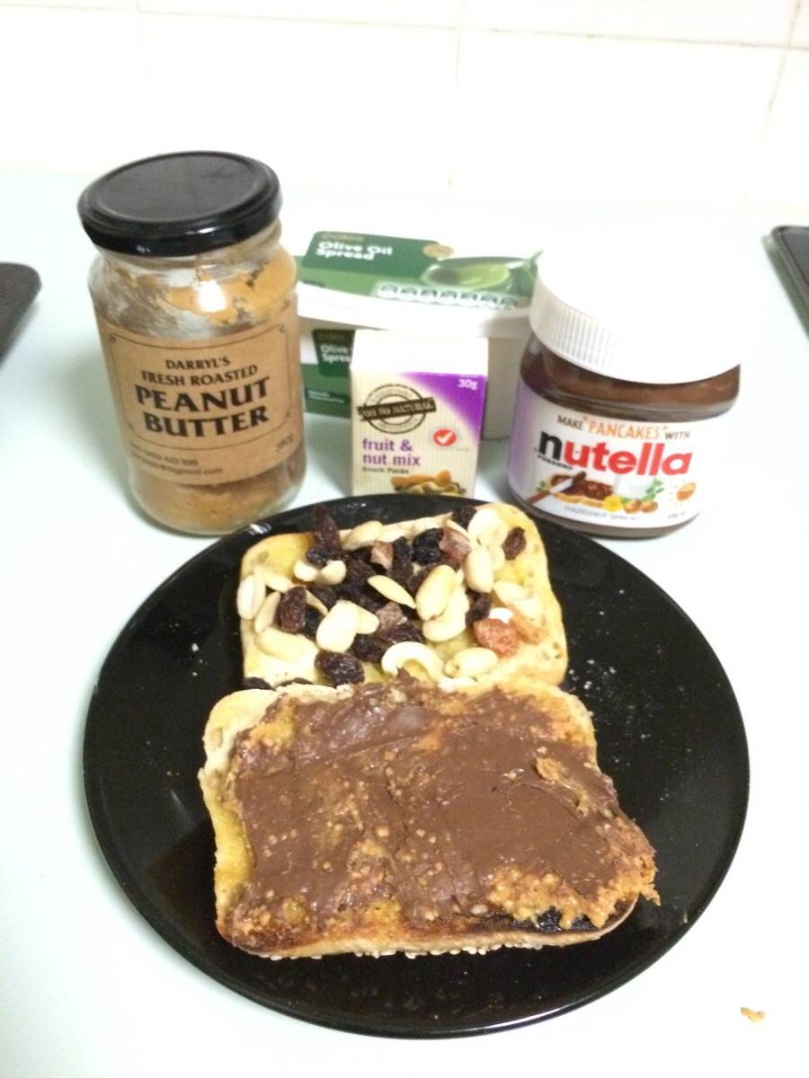 Nutella, Peanut butter, Fruit and Nut Mix Sandwich (7) | Scrolller